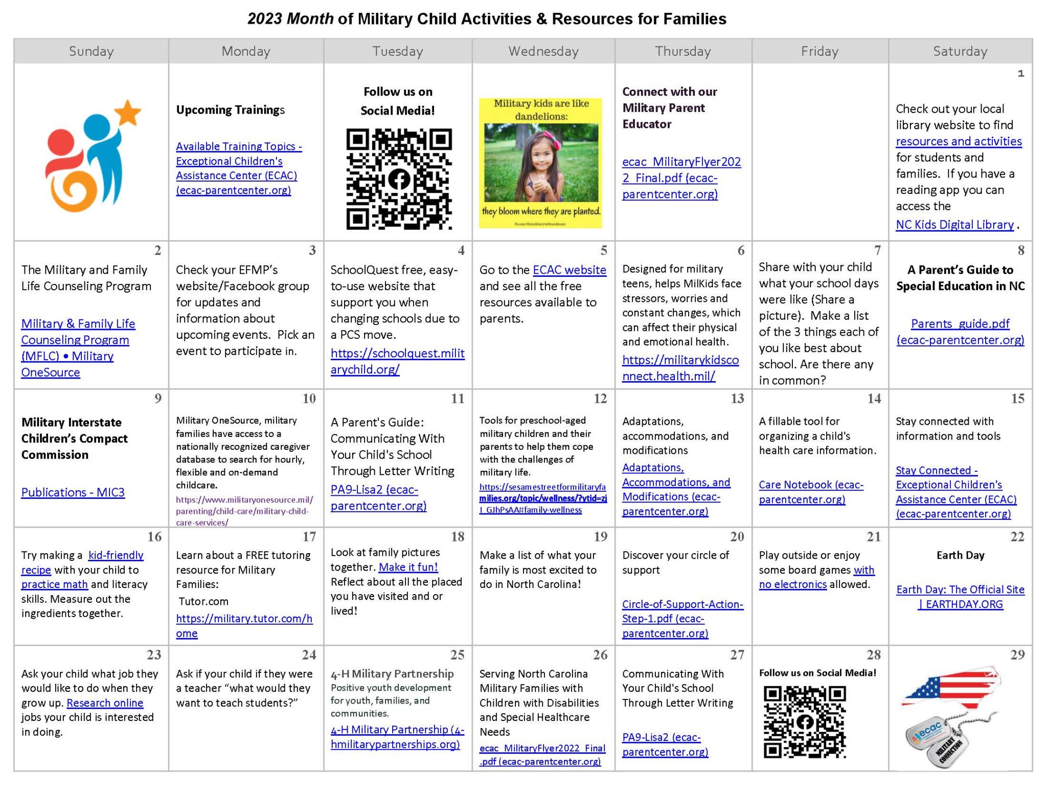 Military - Exceptional Children's Assistance Center (ECAC)