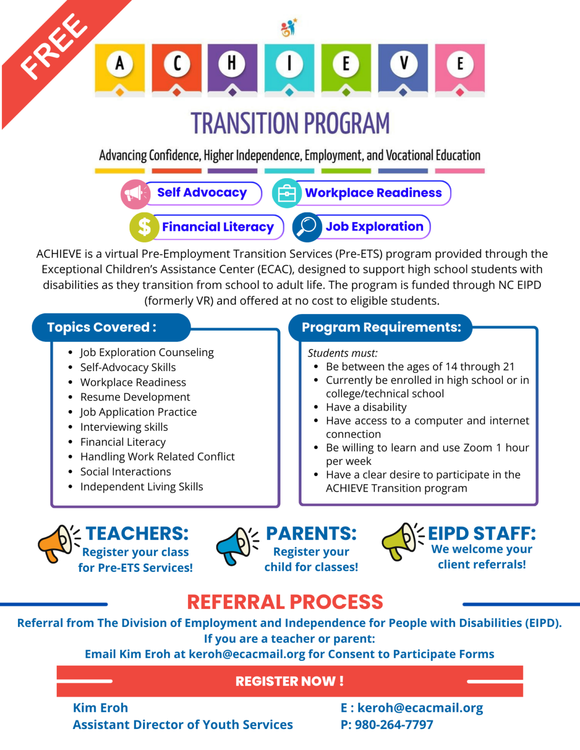 ACHIEVE Transition Program - Exceptional Children's Assistance Center ...
